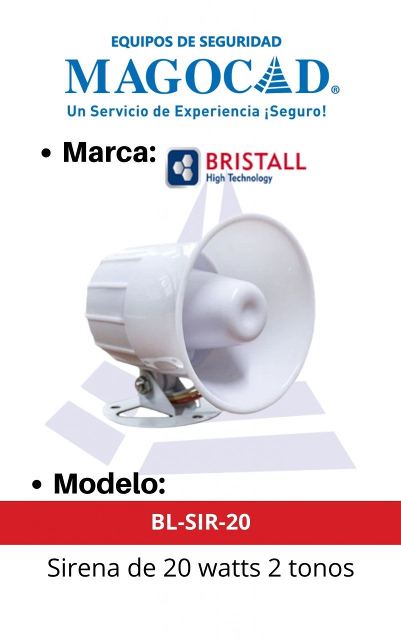 Sirena de 20watts SIR-20 | Magocad