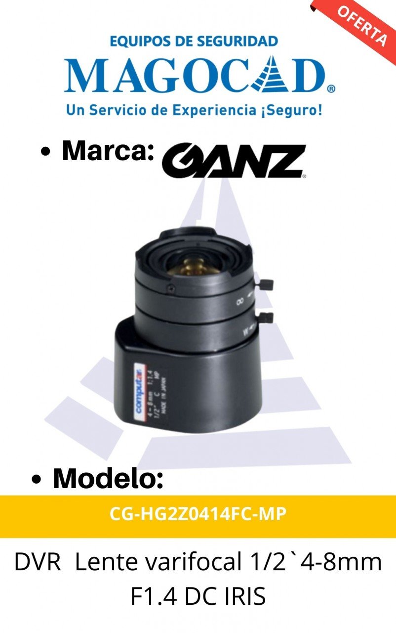 Lente Varifocal HG2Z0414FC-MP | Magocad