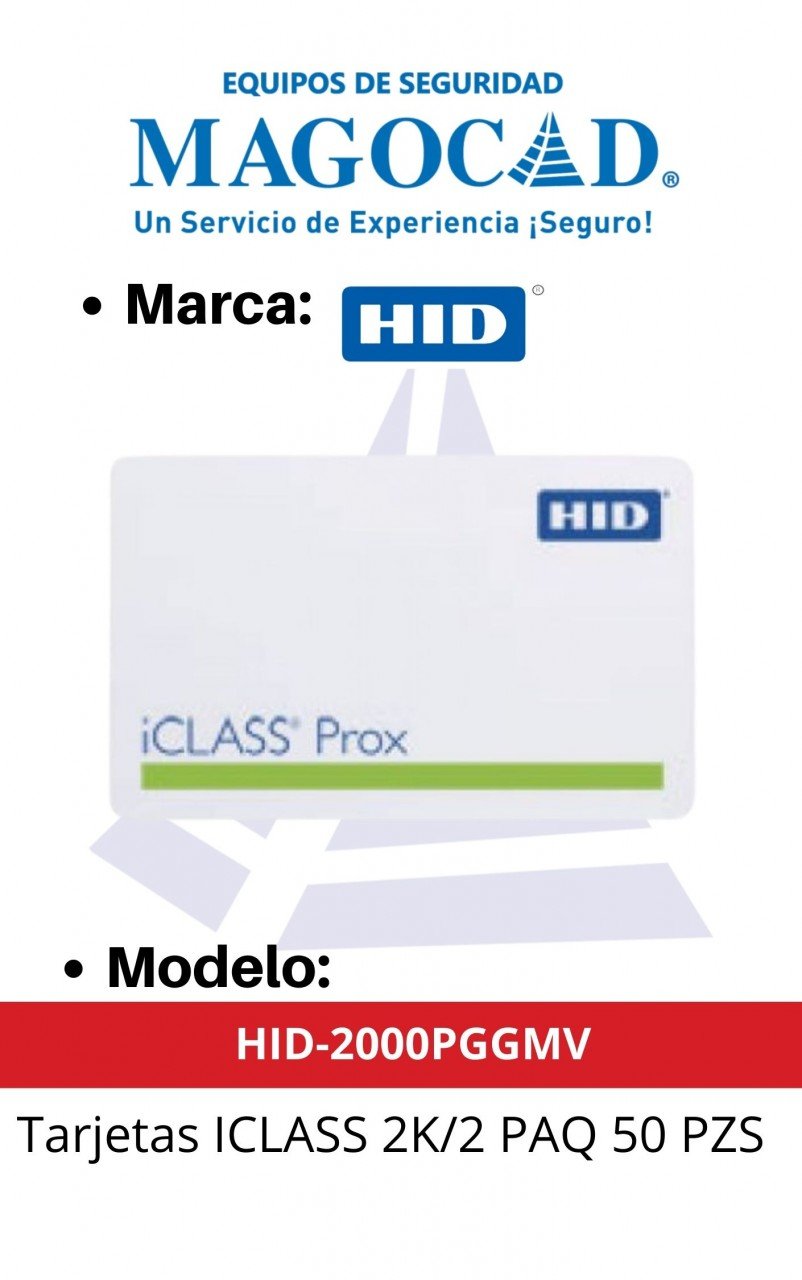 Tarjeta Iclass 2000PGGMV | Magocad