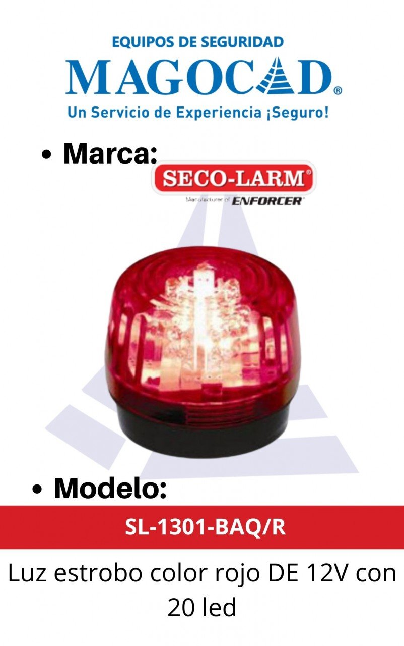 Luz Estrobo Color Rojo 1301-BAQ/R | Magocad
