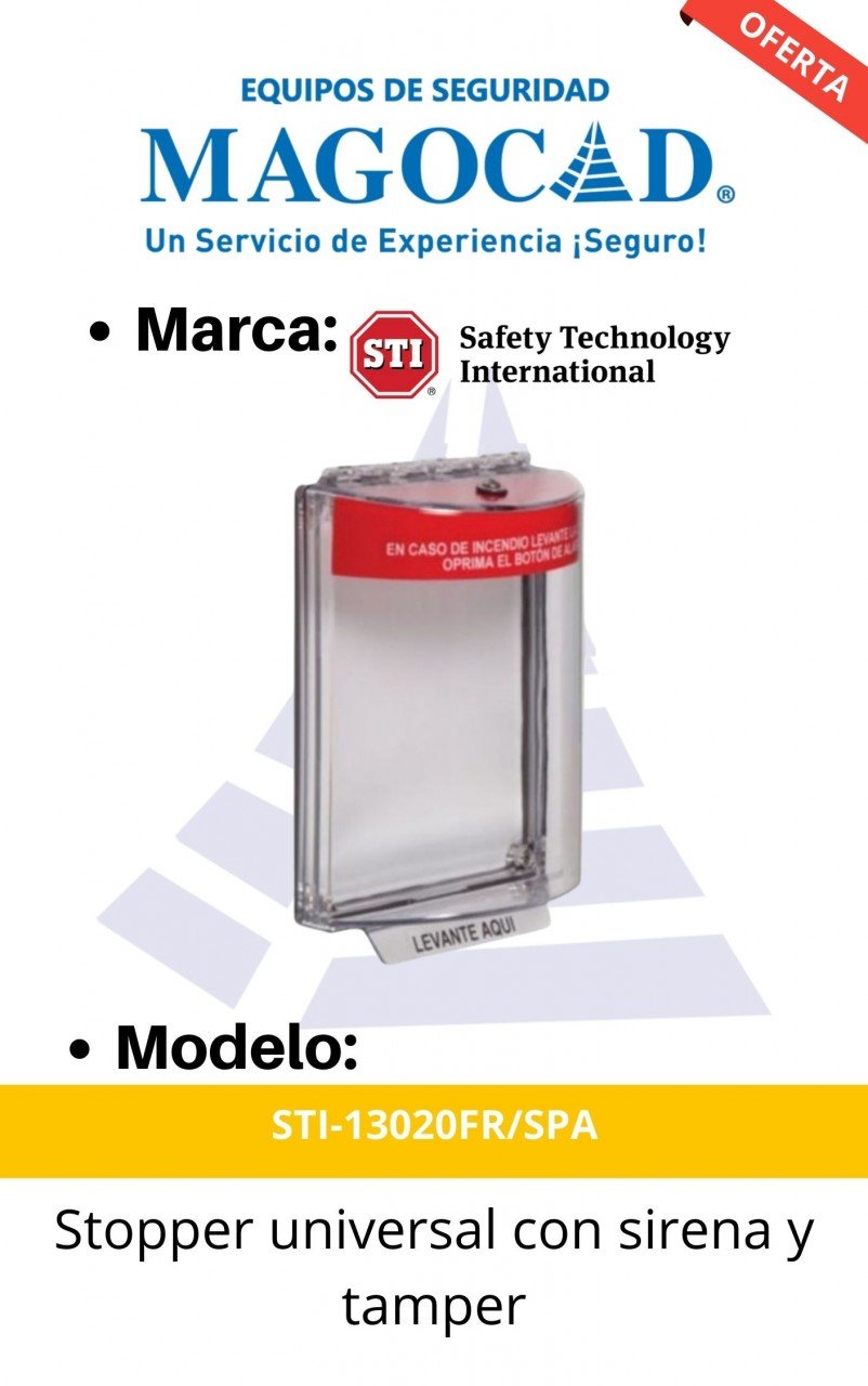 Stopper universal con sirena y tamper STI-13020FR/SPA | Magocad