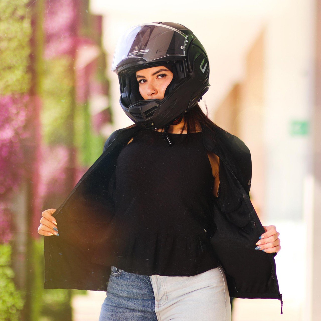 CHAMARRA DEPORTIVA LS2 M NEGRO AIRY EVO TEXTIL | KIN MOTOS.COM