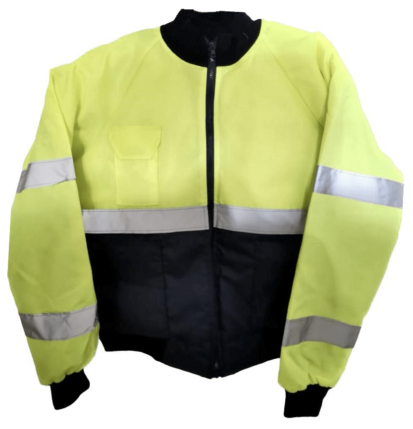 CHAMARRA CORTA BICOLOR AZUL AMARILLO CON REFLEJANTE » PEINSA Online