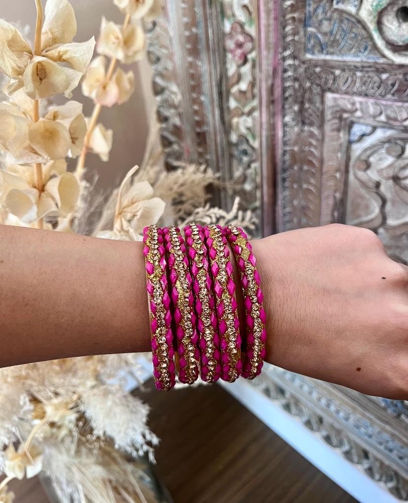 Pink Intertwined Chudi Bracelet » Talia Lanz Shop